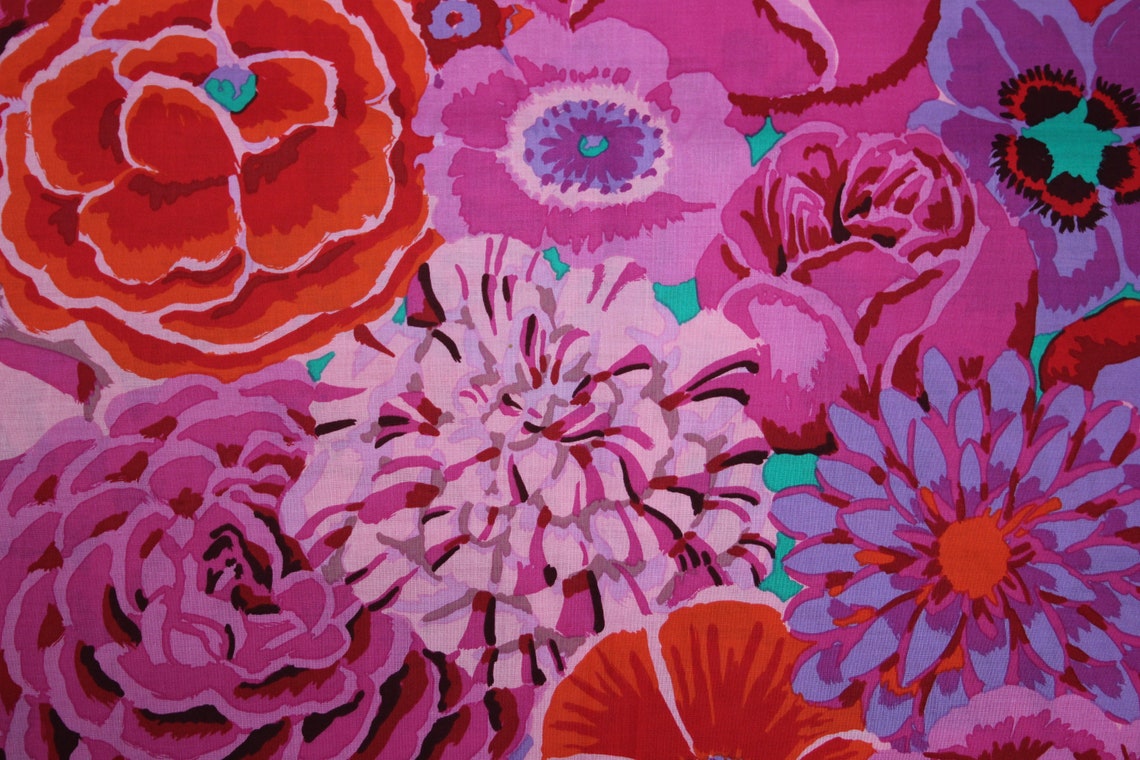 Half Yard Kaffe Fassett Bekah GP69 Magenta 100% Cotton | Etsy