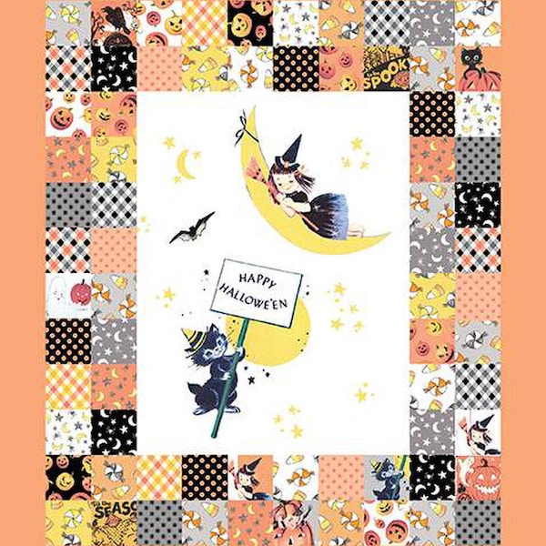 Black Cat Halloween Panel - Etsy