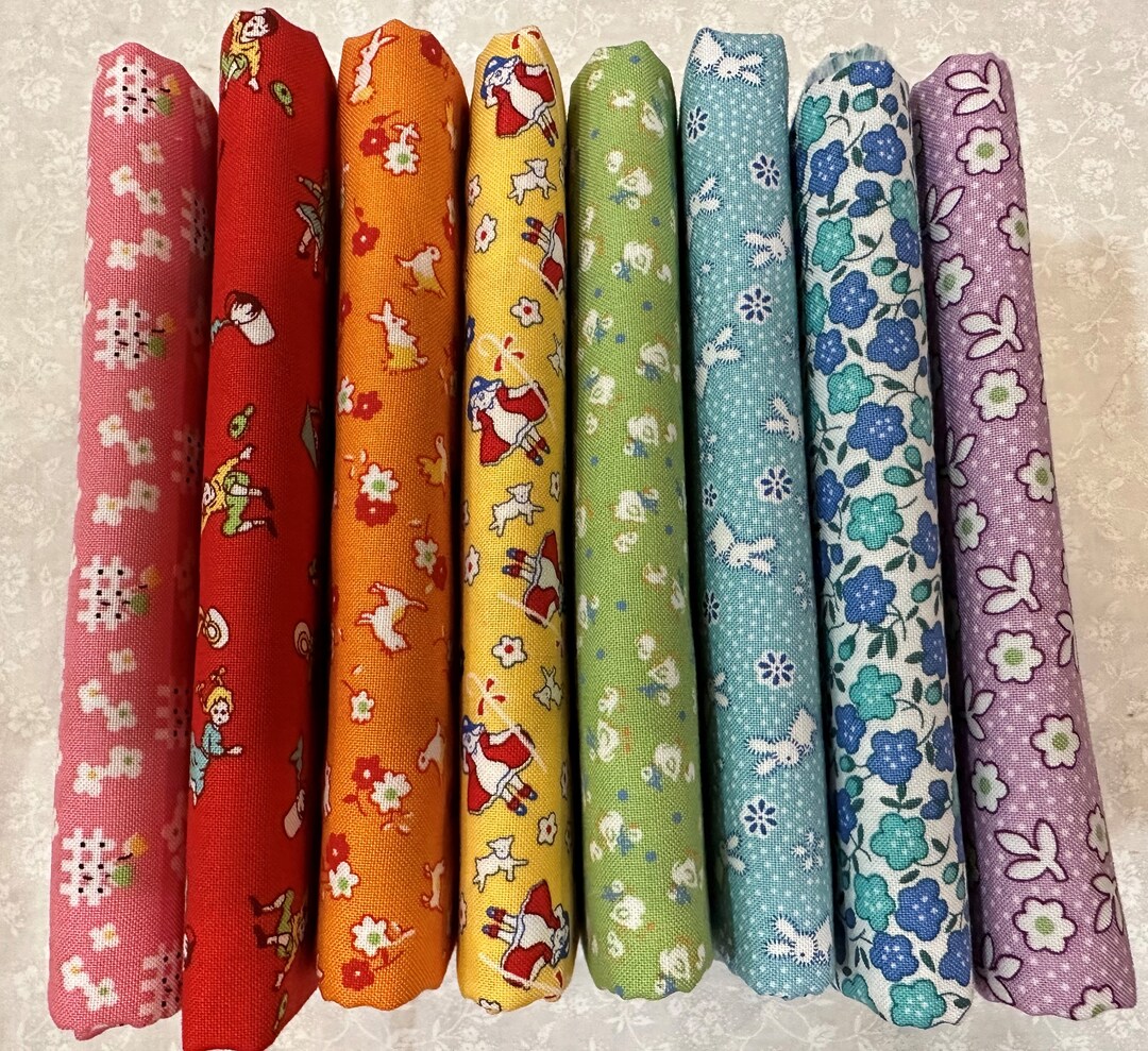8 Piece Fat Quarter Sampler of Storytime 30s by Riley Blake Nursery ...
