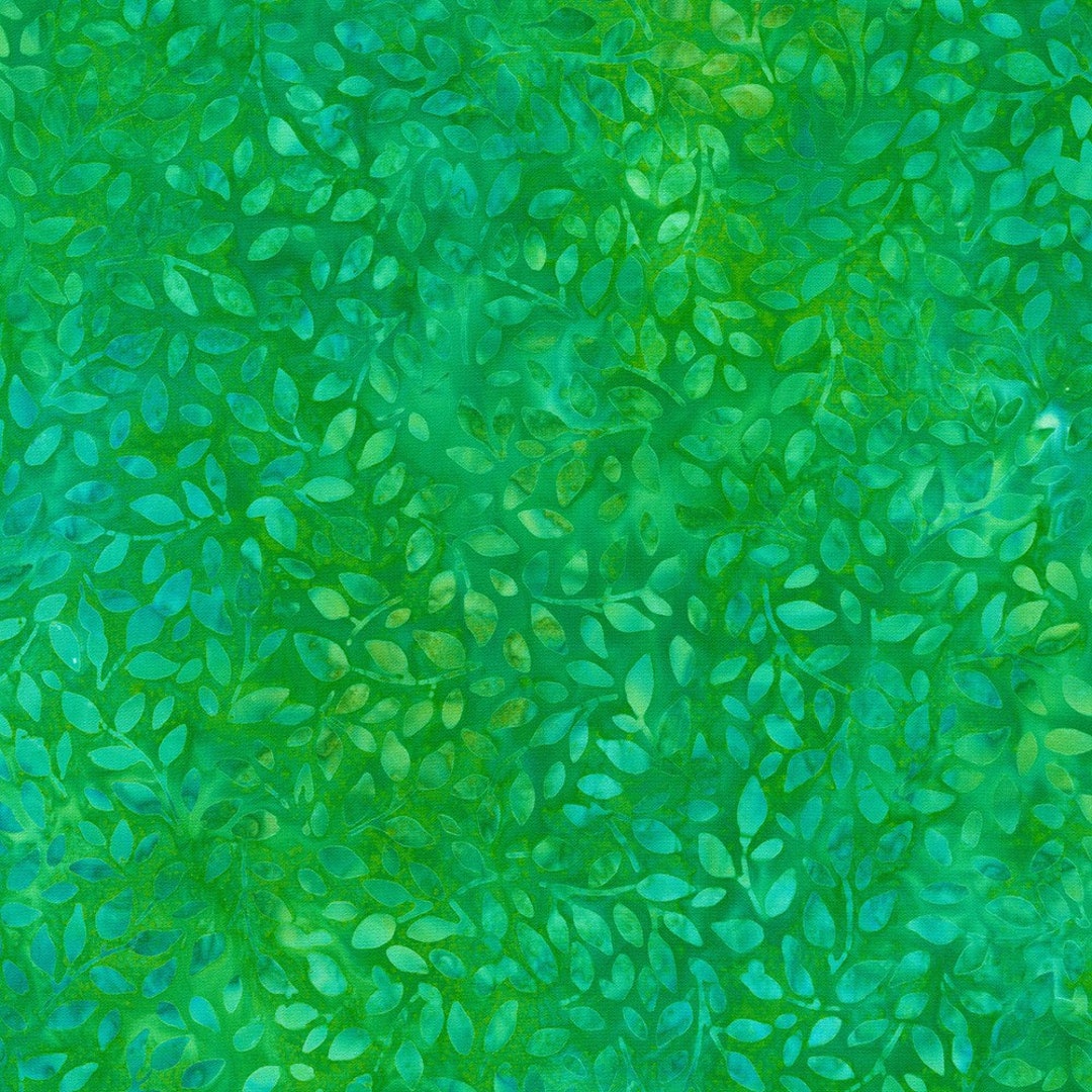 Half Yard Artisan Batik Farm Stand in Leaf by Robert Kaufman Green ...