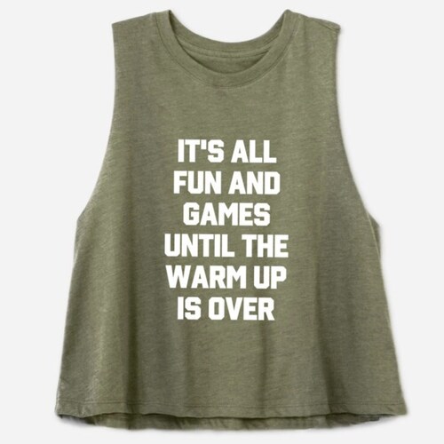 Gym Crop Top Women's Workout Tank HIIT Shirt Funny - Etsy