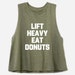 Lift Heavy Eat Donuts Lifting Shirt Women Women's Gym Tank Funny ...
