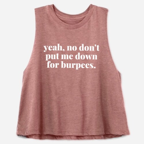 Burpee Shirt Workout Tank Top Gym Shirts for Women Funny - Etsy