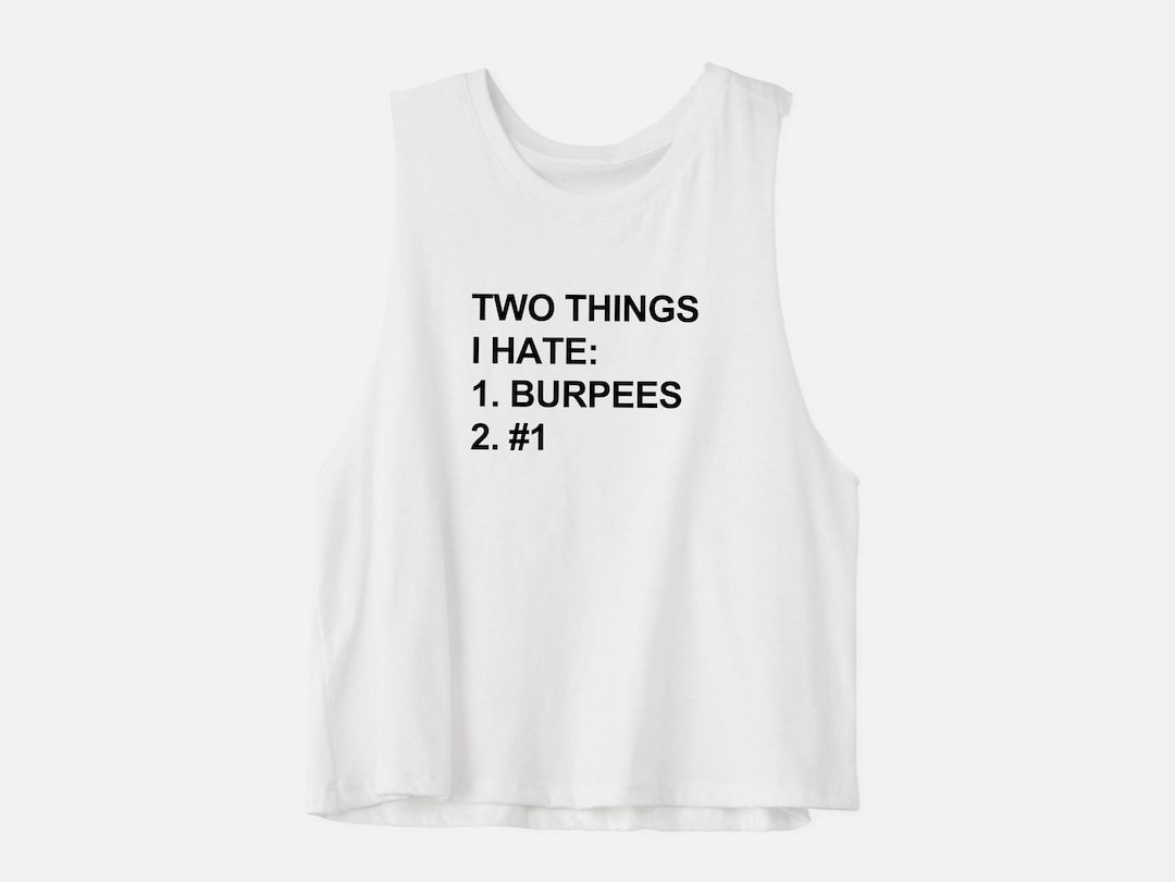 Burpee Shirt Workout Crop Top Gym Tank Top HIIT Shirt Funny Gym Shirt ...