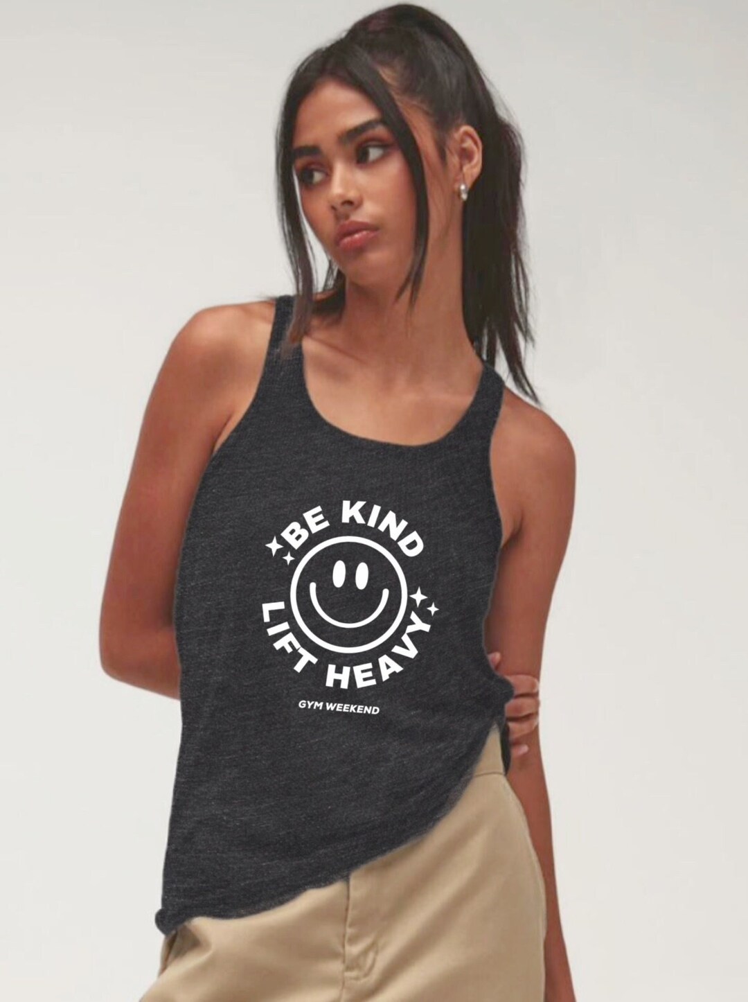 Be Kind Lift Heavy Lifting Tank Top Women's Lifting - Etsy