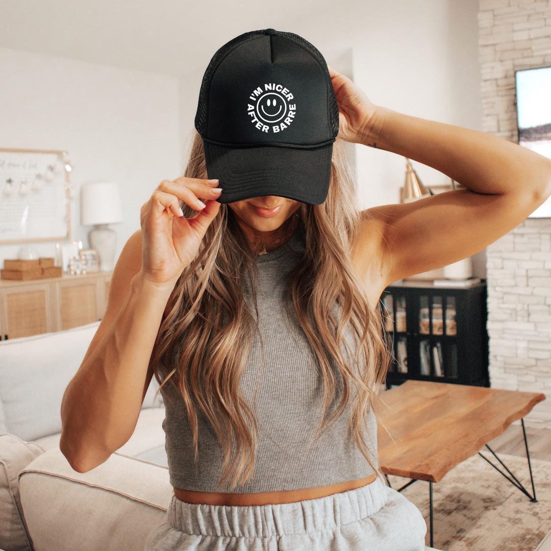I'm Nicer After Barre - Gym, Workout Trucker Hat - Etsy