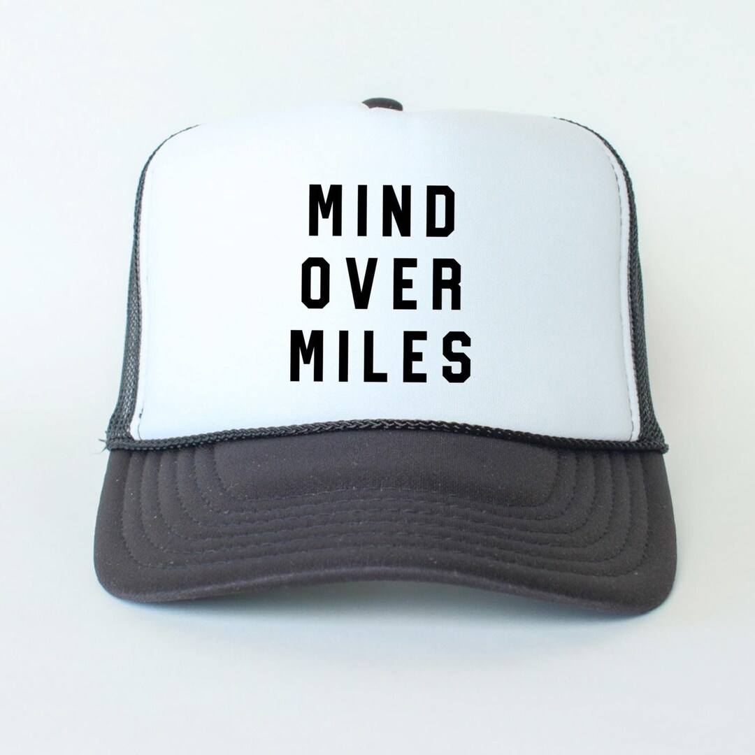 Mind Over Miles - Running, Workout Trucker Hat - Etsy