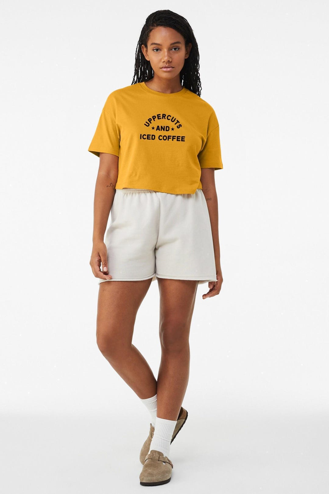 Iced Coffee and Uppercuts - Women's Boxing, Gym Crop Tee - Etsy