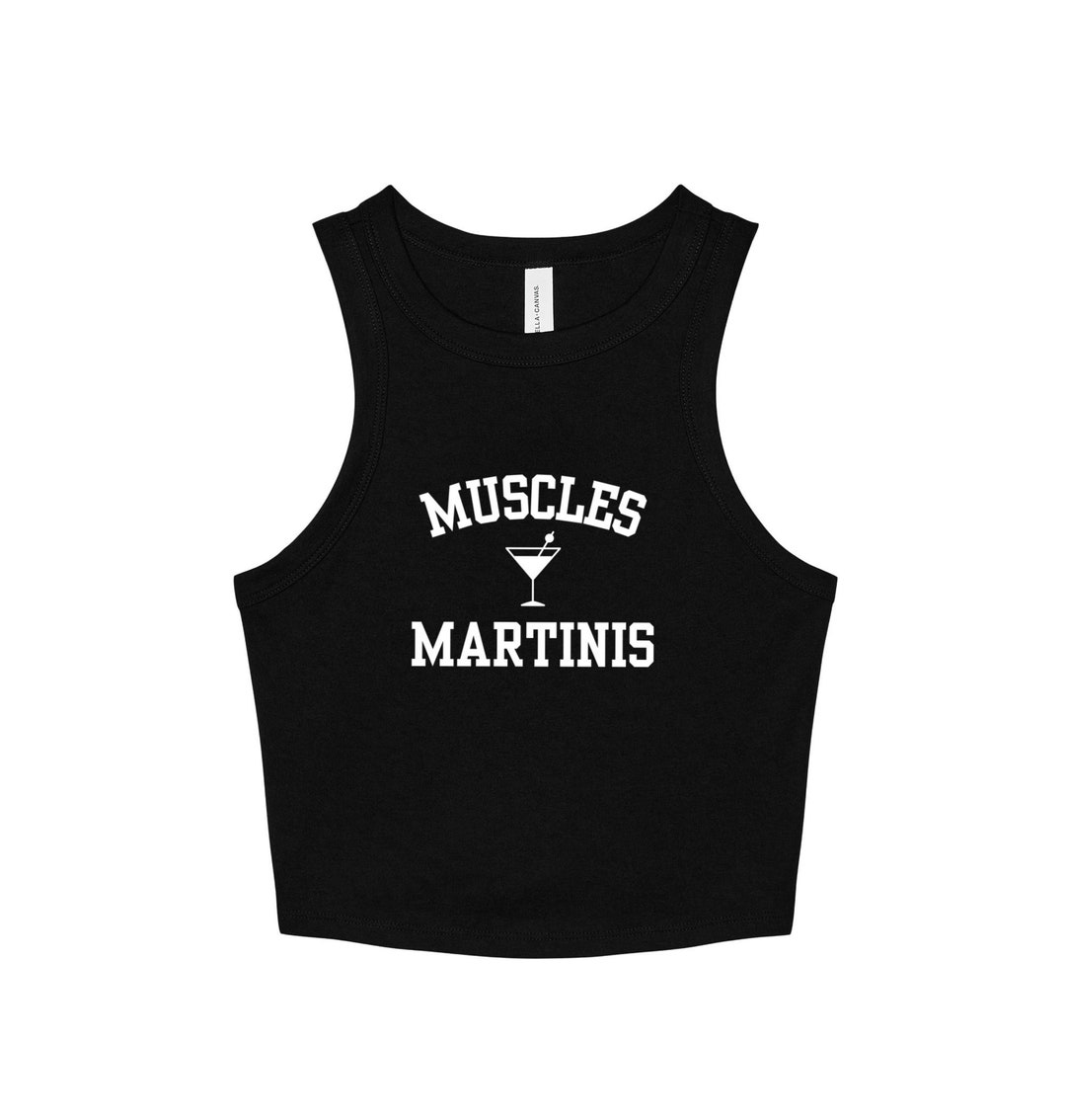 Workout Crop Top Muscles Martinis Workout Tank Workout Shirt Gym Tank ...
