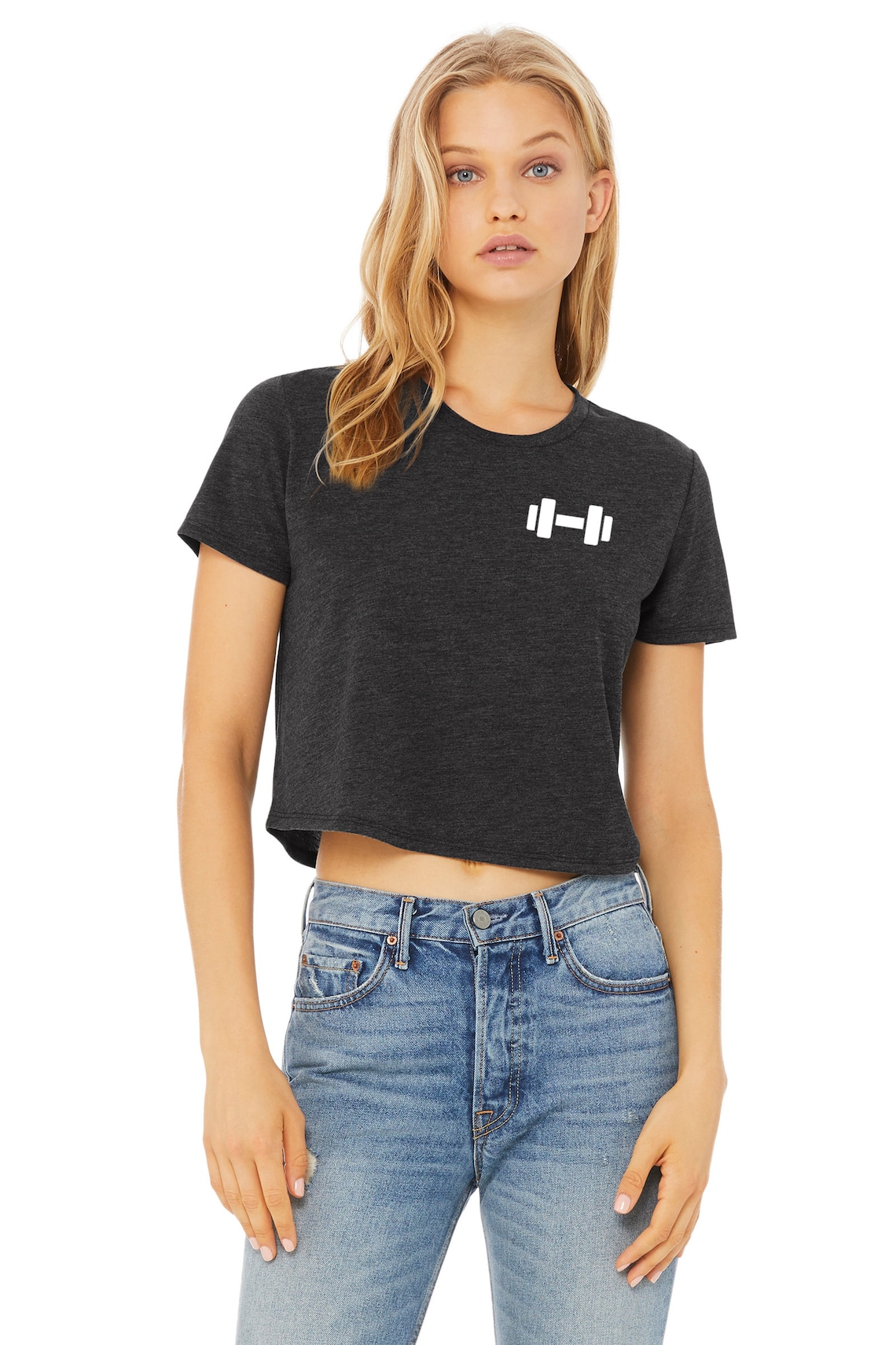 Workout Crop Top Gym Crop Top Cropped T-shirt Lifting | Etsy