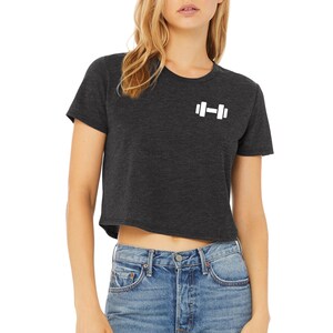 Workout Crop Top Gym Crop Top Cropped T-shirt Lifting | Etsy