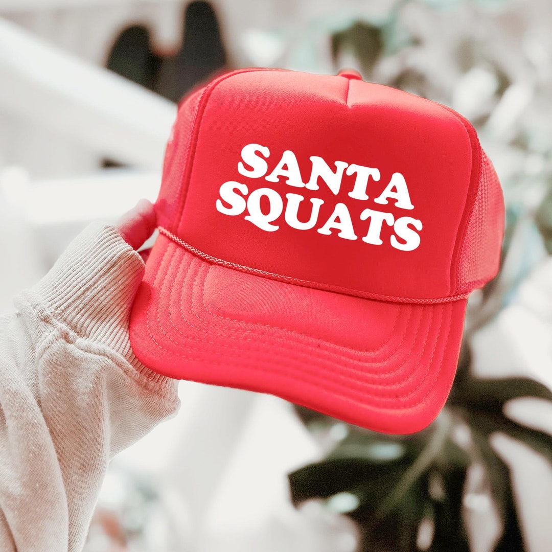 SANTA SQUATS | Gym Christmas Hat | Workout Hat | Holiday Workout Gear ...