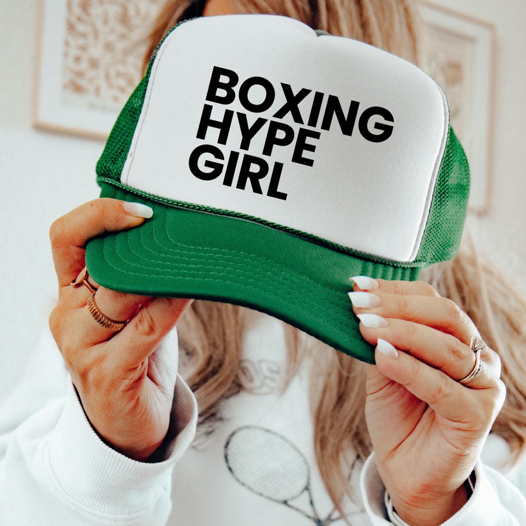 Boxing Hype Girl | Boxing Hat | Gym Trucker Hat | Boxing Gift for Her ...