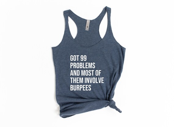 Gym Tank Top Burpee Shirt HIIT Workout Funny Workout | Etsy