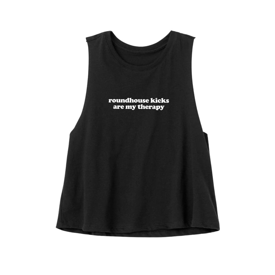 Roundhouse Kicks Crop Top - Kickboxing Workout Shirt - Etsy