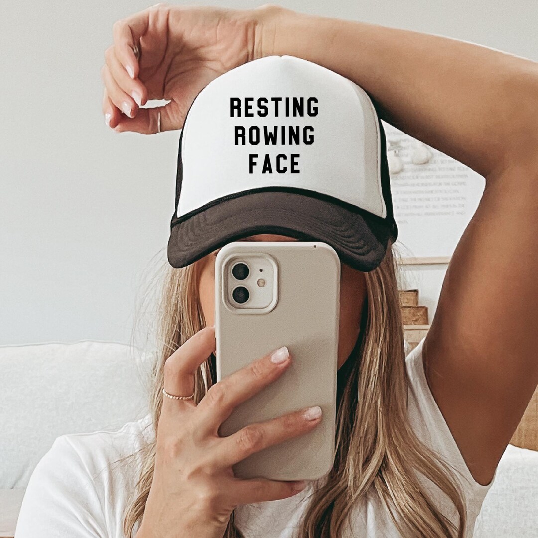 Resting Rowing Face | Gym Hat | Workout Hat | Rowing Gift for Her ...
