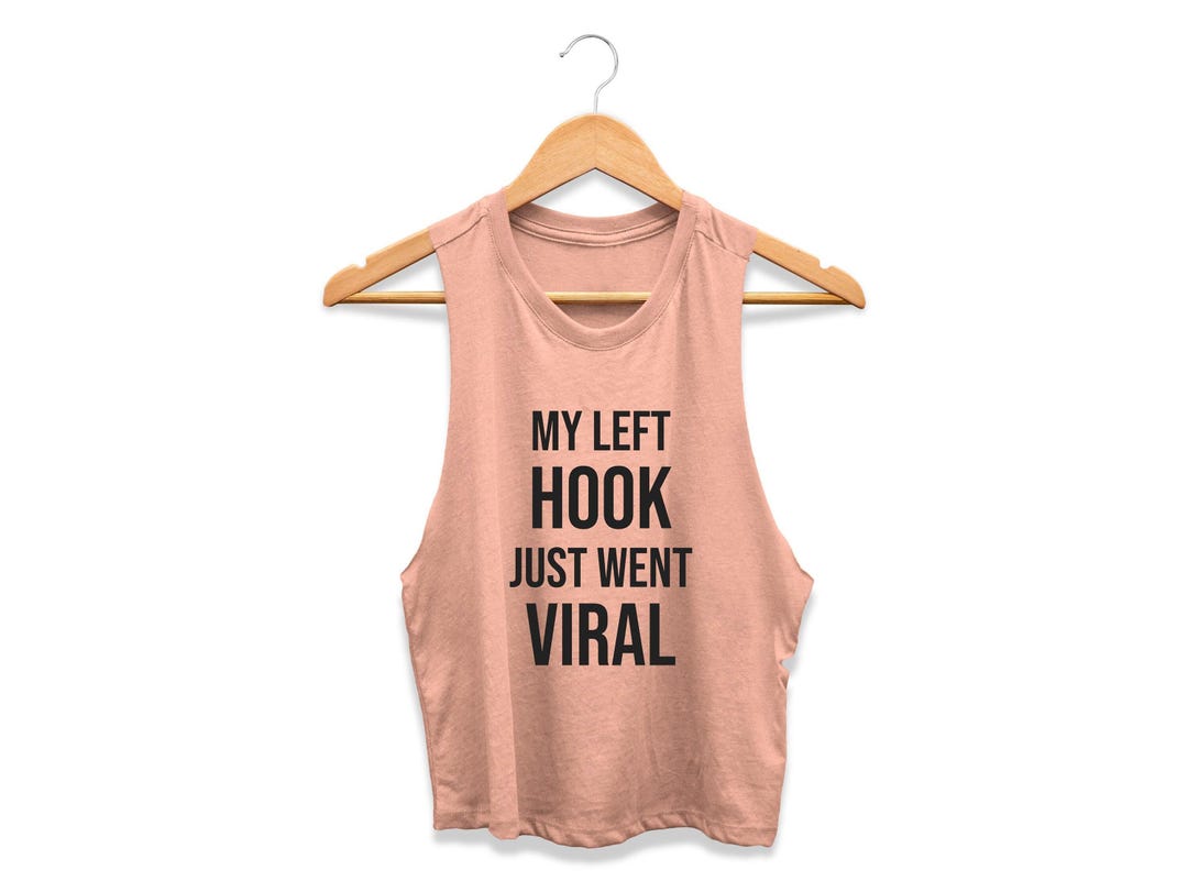 My Left Hook Just Went Viral - Women's Funny Boxing Crop Top - Etsy