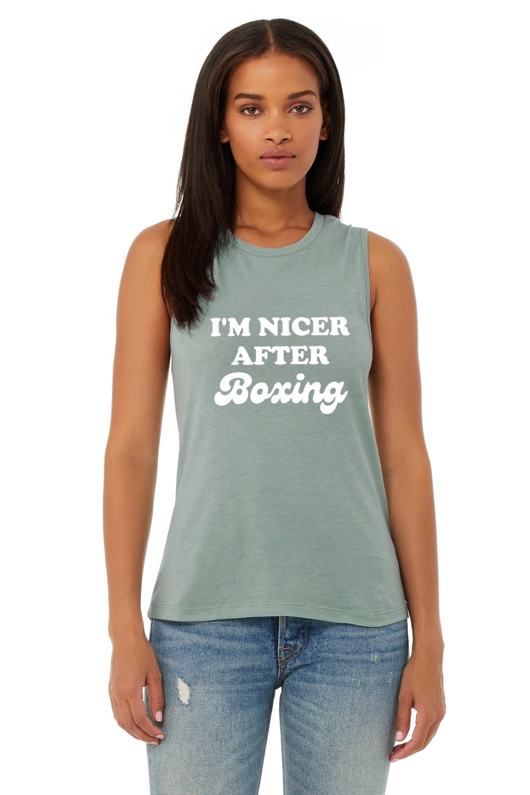 Boxer Tank Top Boxing Shirts Women Boxing Muscle Tank - Etsy