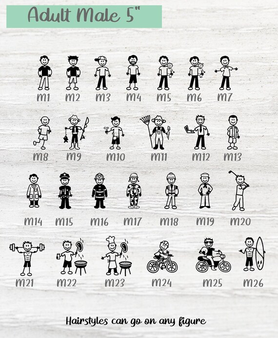 Stick People Family Decals
