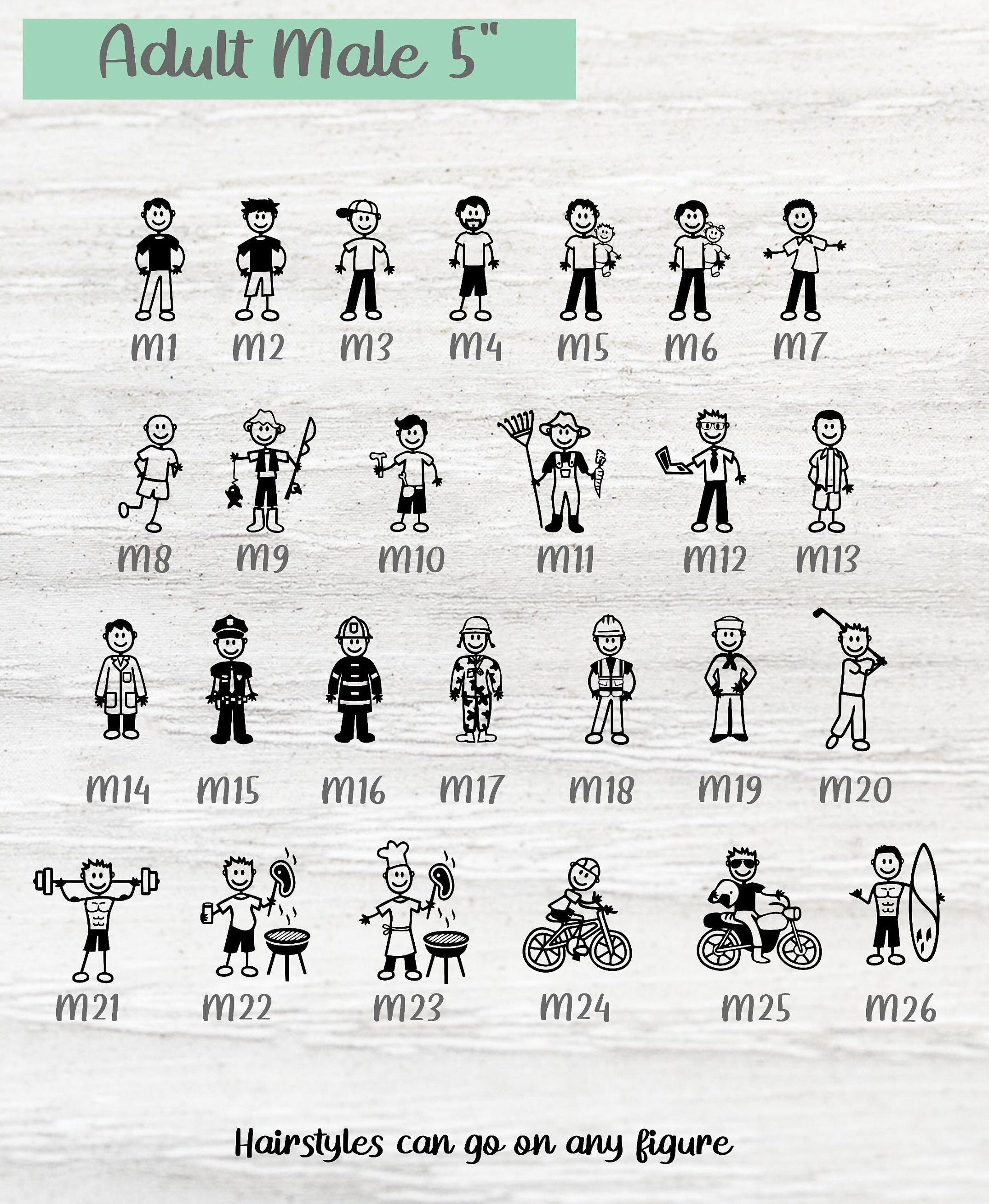 Stick Family Of 5