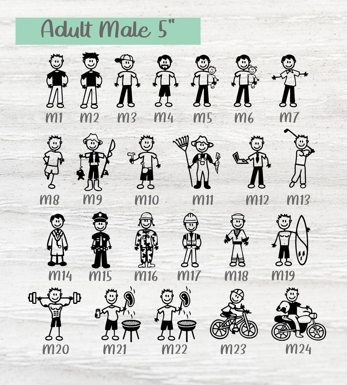 Create Your Own Stick Figure Family Decal/sticker - Etsy