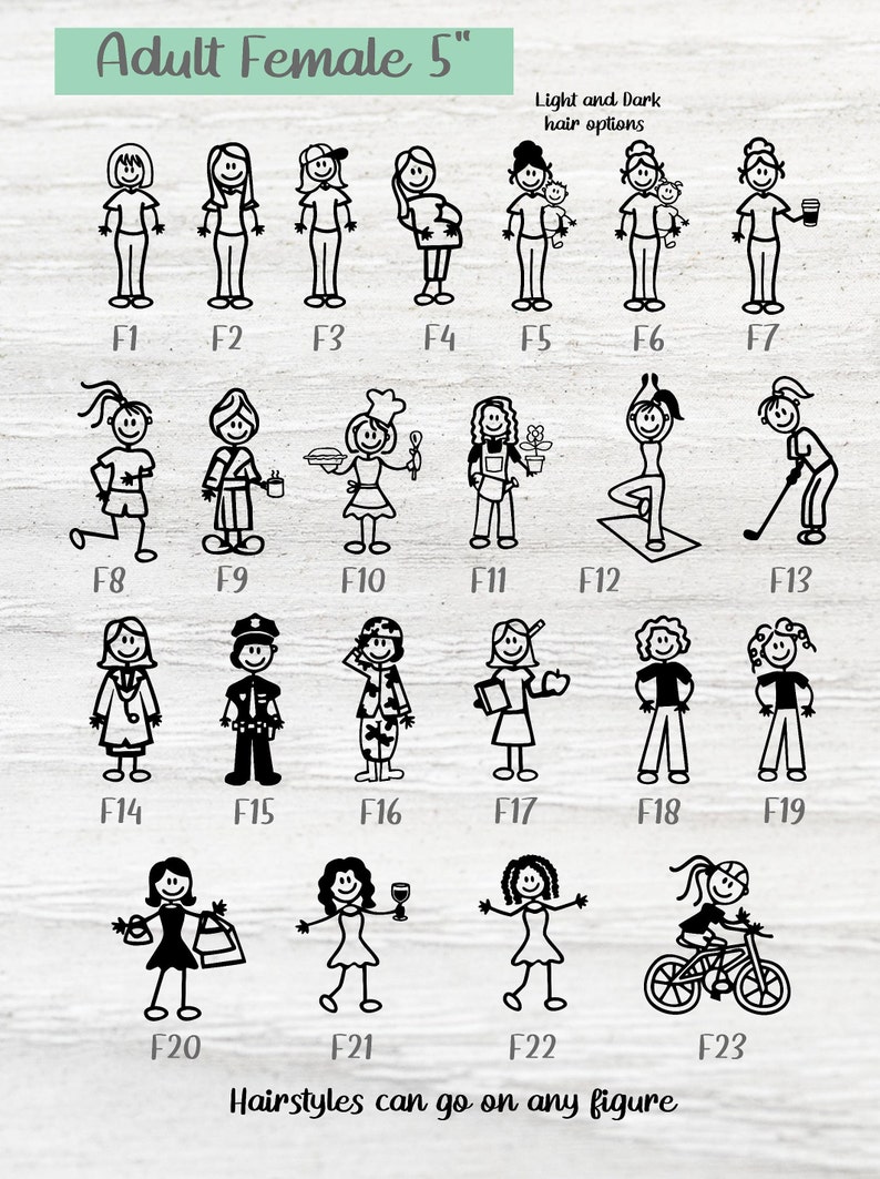 Create Your Own Stick Figure Family Decal/sticker - Etsy