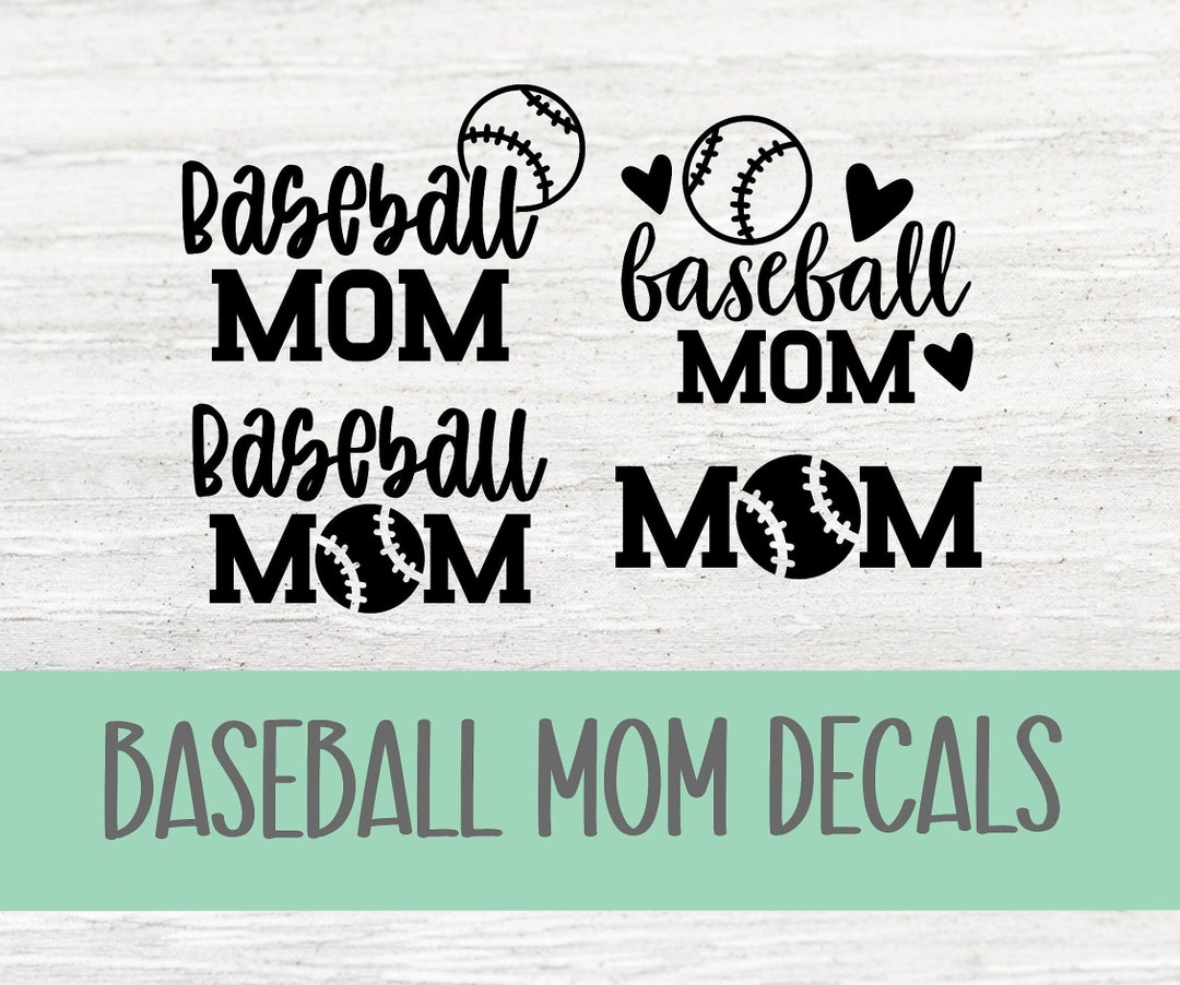 Baseball Mom Vinyl Decals/stickers - Etsy