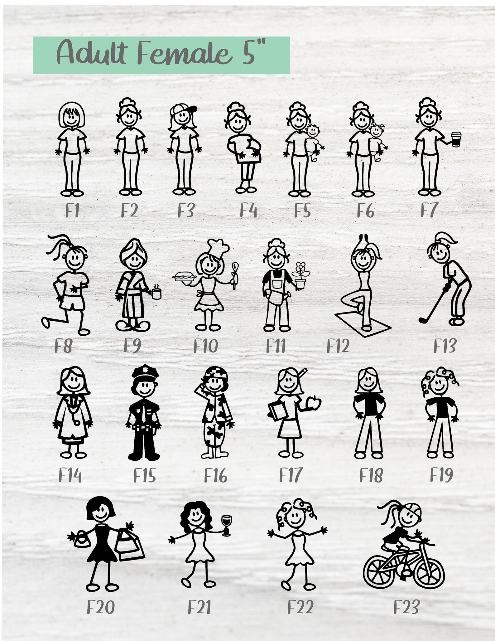 Create Your Own Stick Figure Family Decal/sticker - Etsy