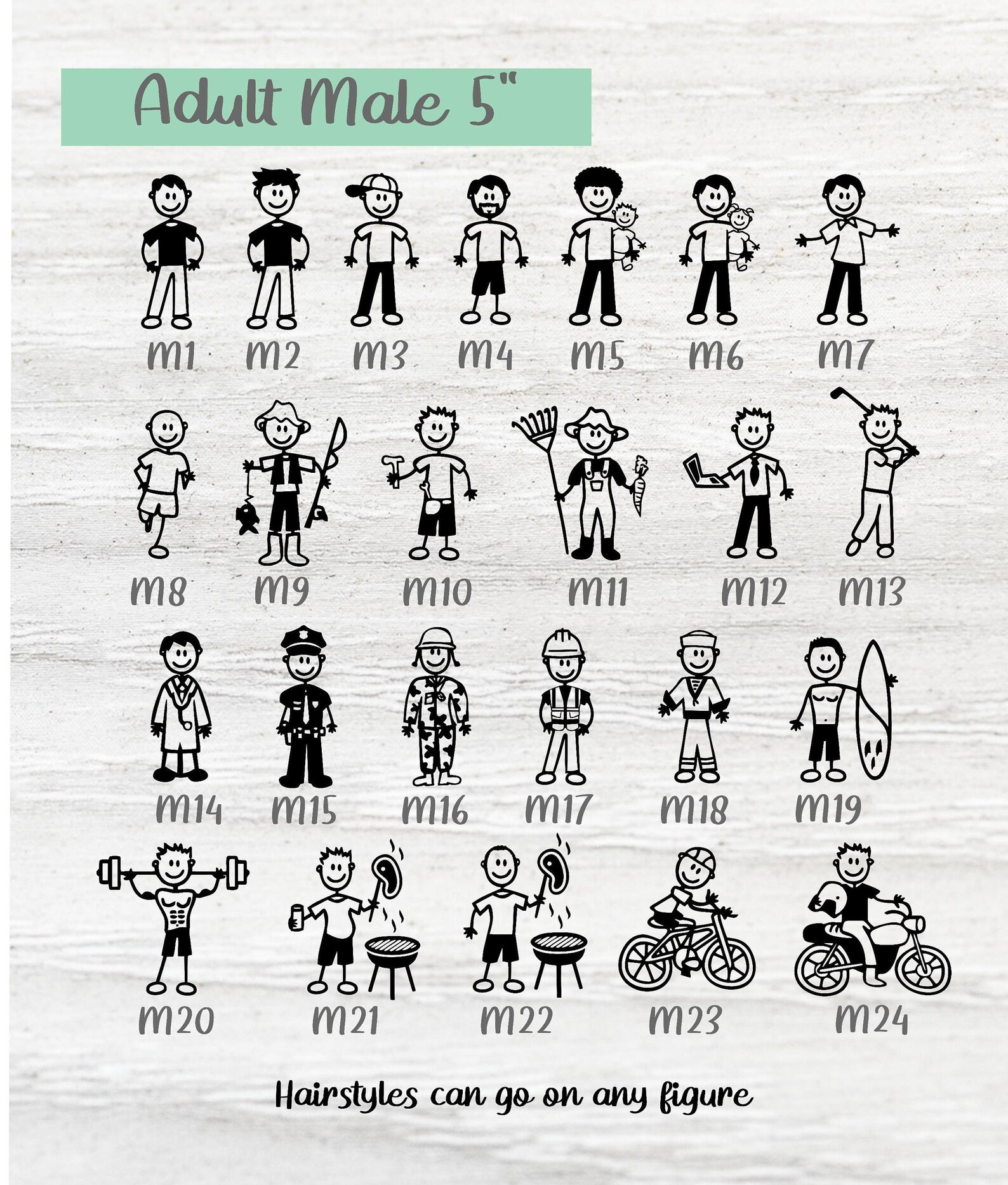 Create Your Own Stick Figure Family Decal/sticker - Etsy