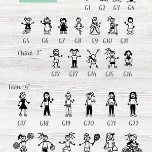 Create Your Own Stick Figure Family Decal/sticker - Etsy