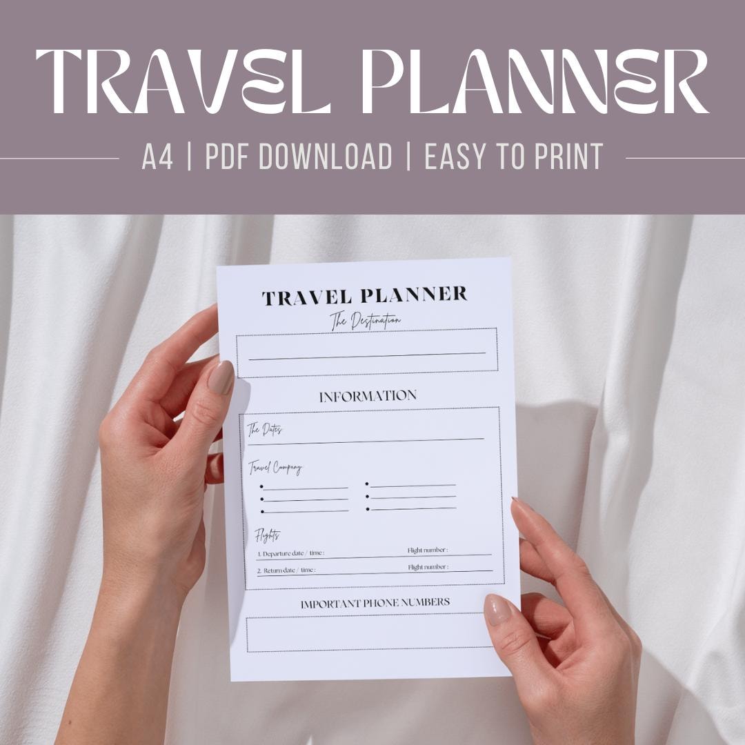Ultimate Printable Travel Planner: Packing Lists, Travel Itineraries ...