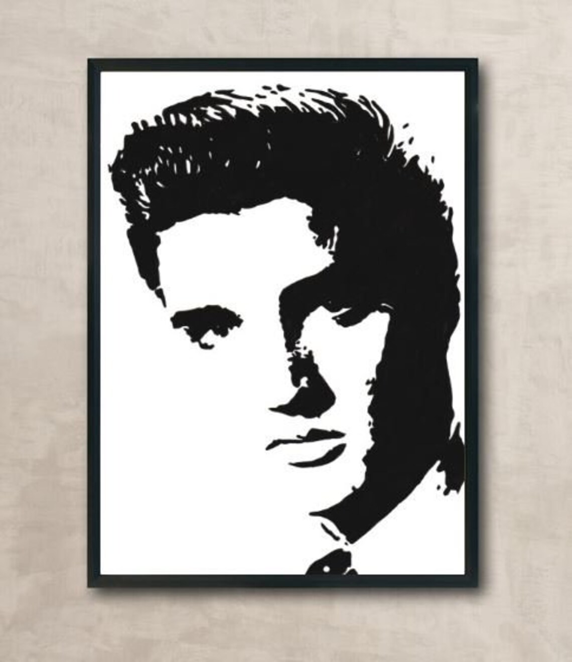 Elvis Presley Comic Pop Art Face Original Art Painting on Paper A4 ...