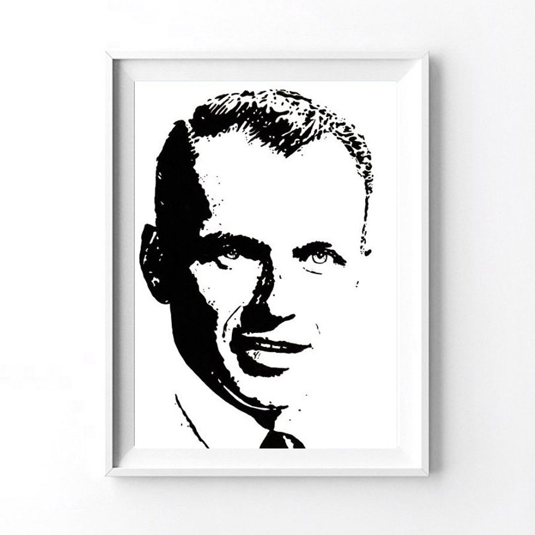 Frank Sinatra Comic Pop Art Face Original Art Painting on Paper A4 - Etsy