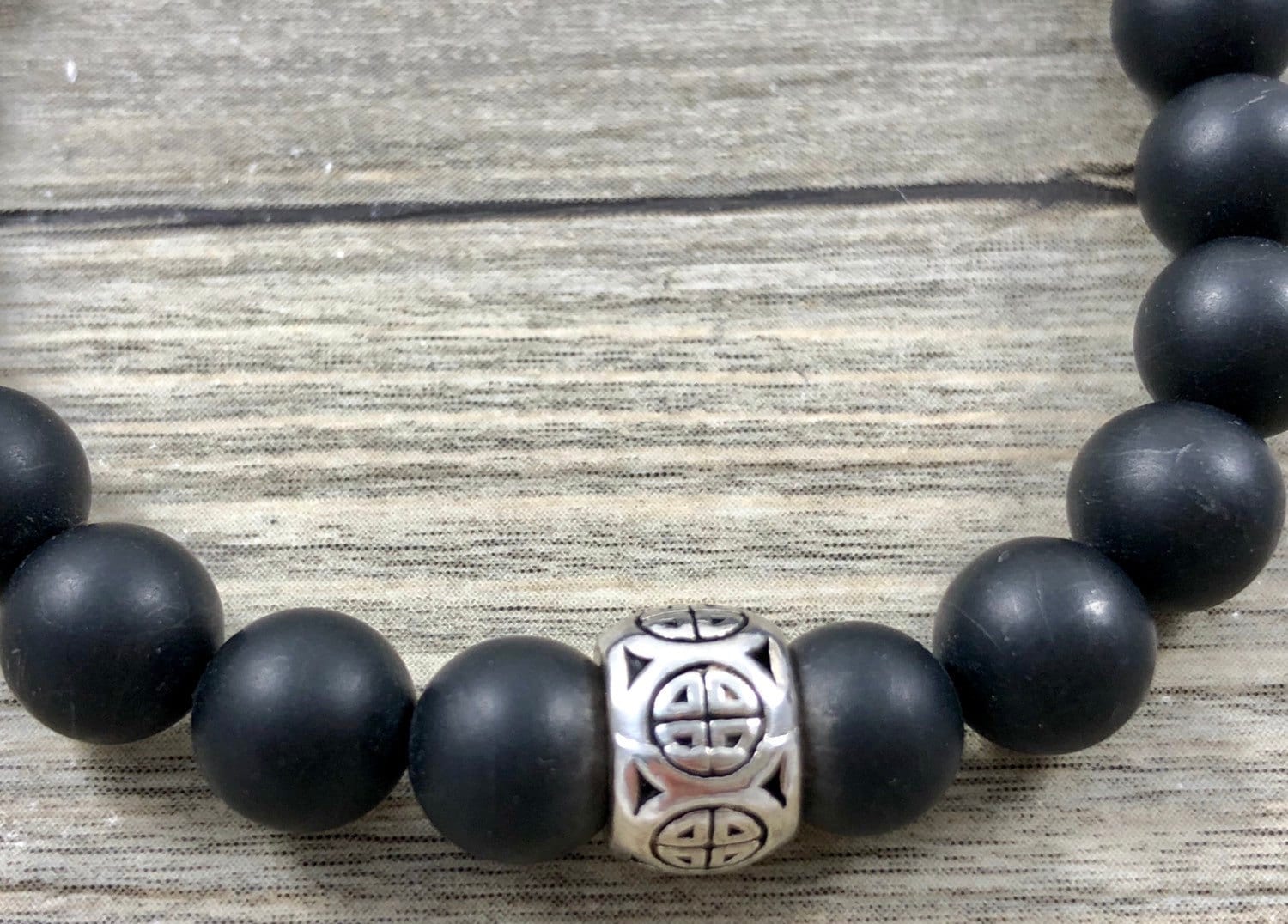 Men's 8mm Beaded Stretch Bracelets W/ Sterling Silver Beads/ Tiger Eye ...