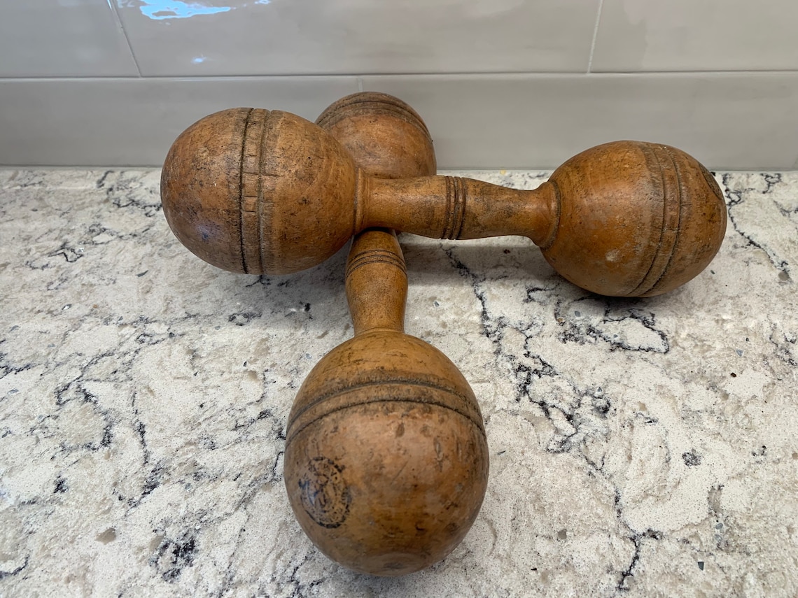 Antique Barbells, Early 1900s Wooden Barbells - Etsy 日本
