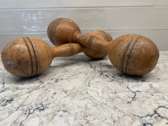 Antique Barbells Early 1900s Wooden Barbells - Etsy