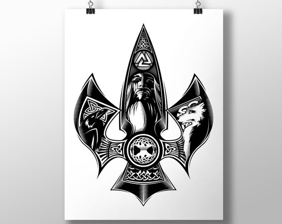 Odin Odins Spear Gungnir Large Print 329mm x 483mm 13 x | Etsy