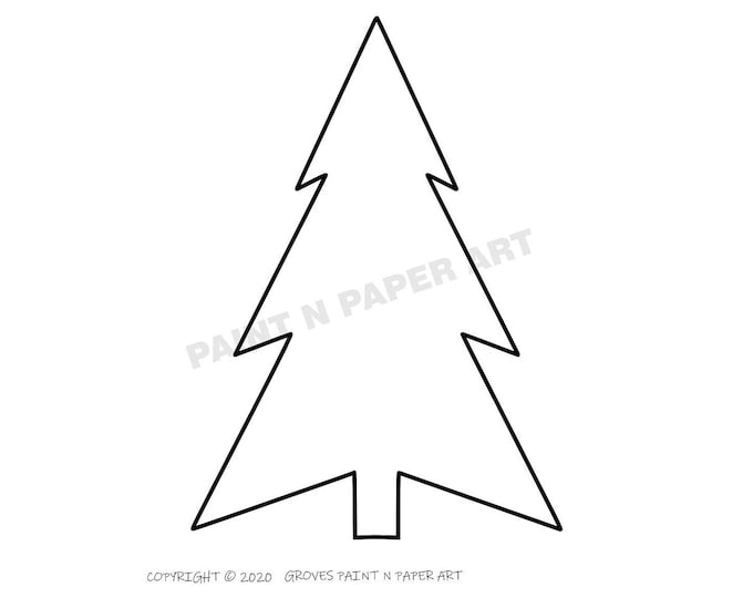 Printable Pine Tree Template-pdf Download-tree Cutout-christmas Tree ...
