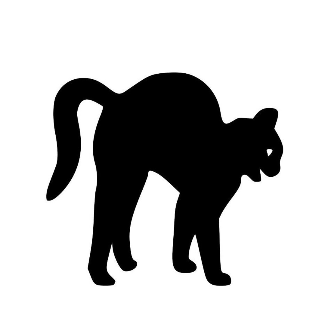 20 Pack - Paper Black Cat Shapes, Halloween Shapes, Die Cut Paper Cat ...