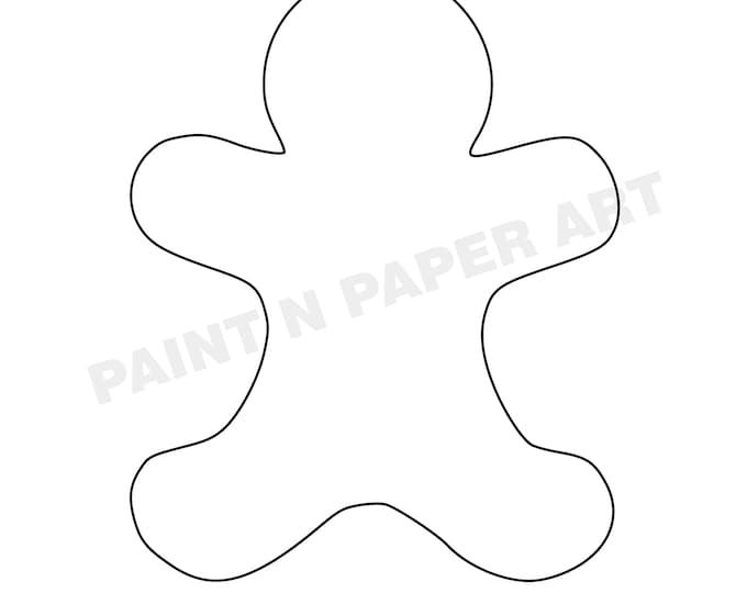 9 Inch Gingerbread Man Template-printable Gingerbread Man-christmas ...