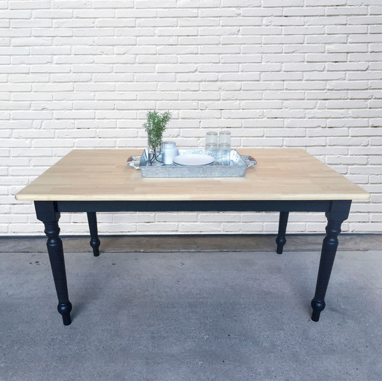 MODERN FARMHOUSE TABLE // Painted Farm Table // Rustic Modern Table ...