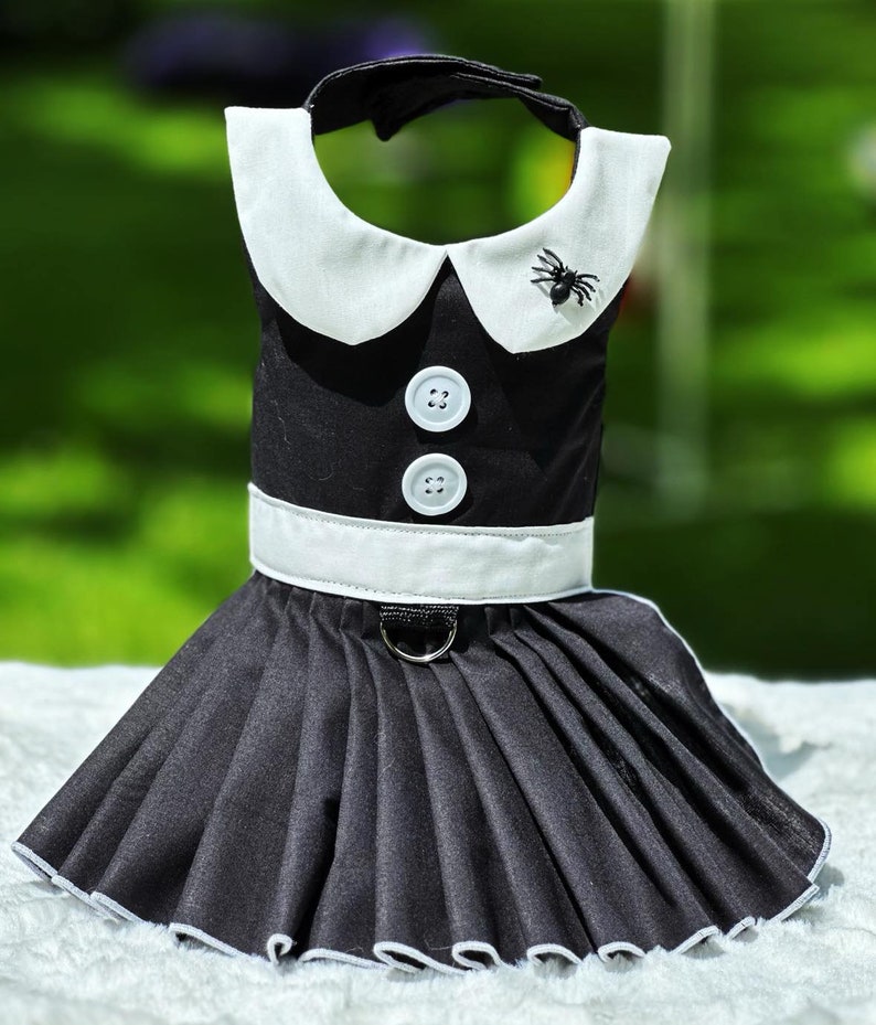 Black Goth Dog Dress, Halloween Dog Costume, Custom Made to Order Pet ...