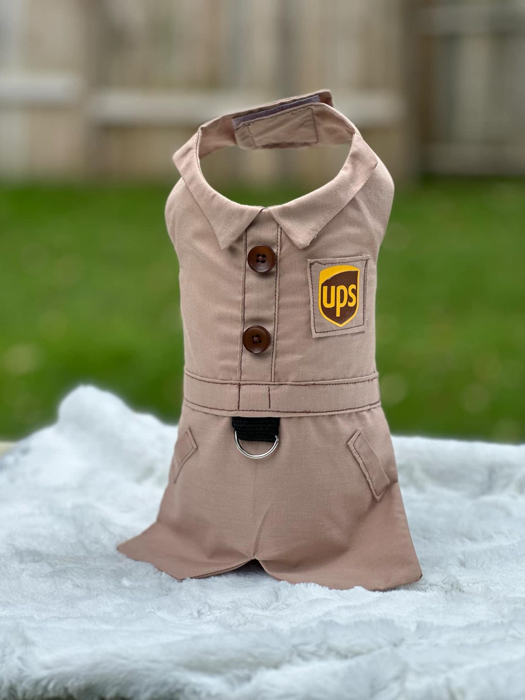 Classic Courier-inspired Dog Costume | Tan Delivery Vest for Pets - Etsy