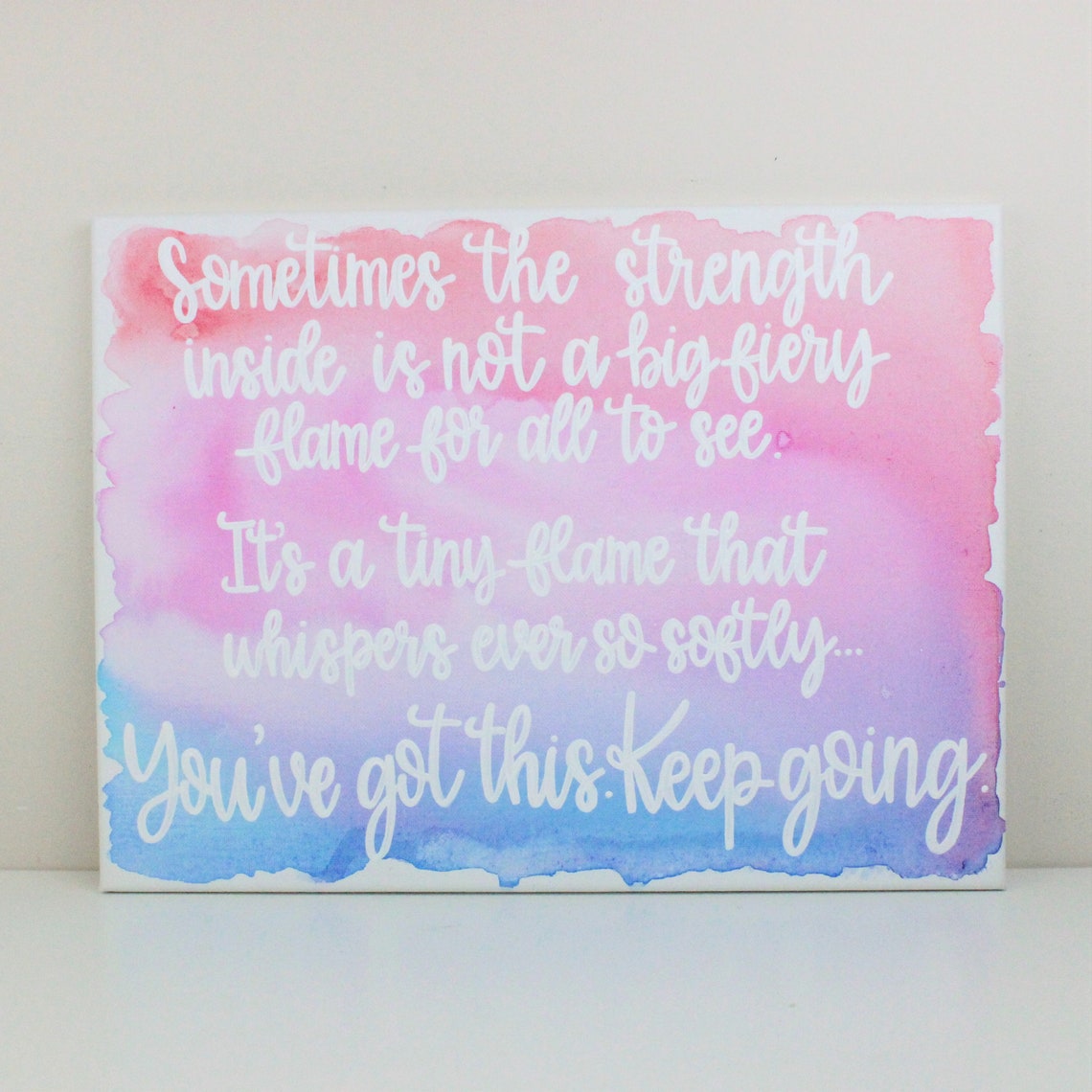 Custom Ombre Watercolor Canvas, Custom Quote Canvas, Custom Quote Sign ...