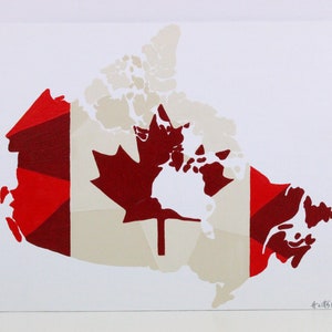 Custom Flag Map Painting, Original Painting, Custom Map Gift, Custom ...