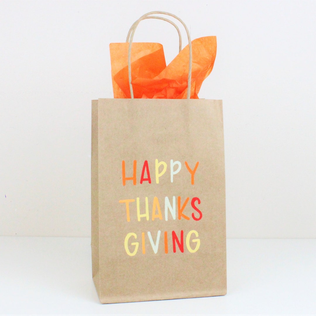 Happy Thanksgiving Gift Bag, Custom Gift Bags, Thanksgiving Leftovers ...