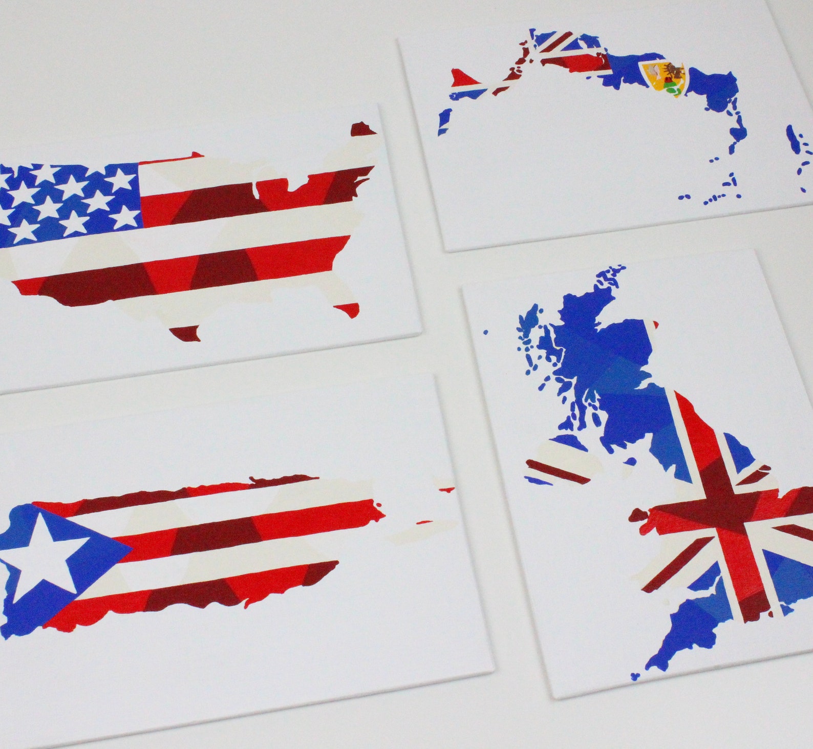 Custom Flag Map Painting, Original Painting, Custom Map Gift, Custom ...