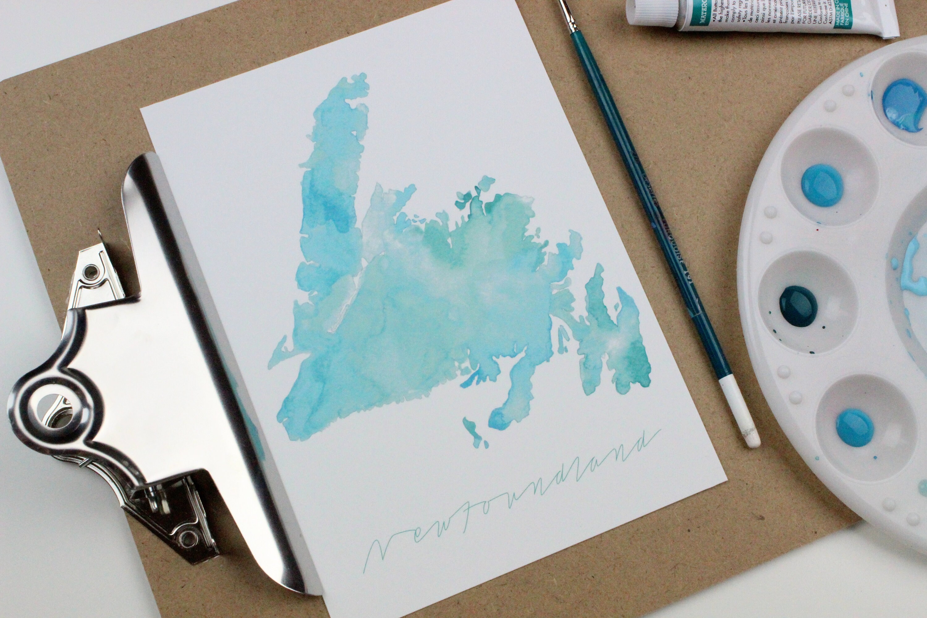 Newfoundland Map, Newfoundland Art, Newfoundland Wall Art, Watercolor ...