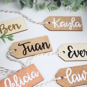 Custom Wood Gift Tags, Personalized Wood Tags, Wooden Christmas Gift ...