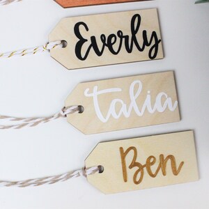 Custom Wood Gift Tags, Personalized Wood Tags, Wooden Christmas Gift ...